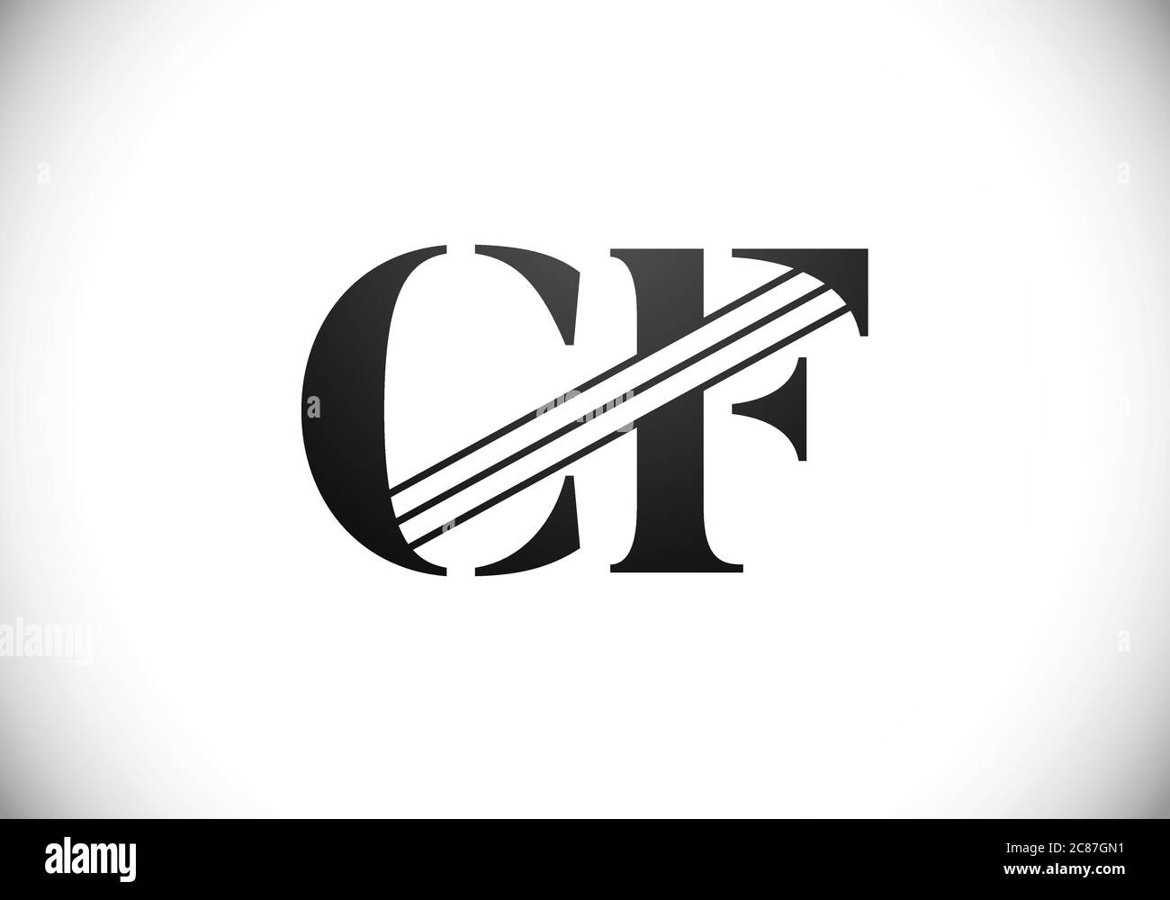 Initial Monogram Letter C F Logo Design Vector Template. C F Letter Logo Design Stock Vector ...