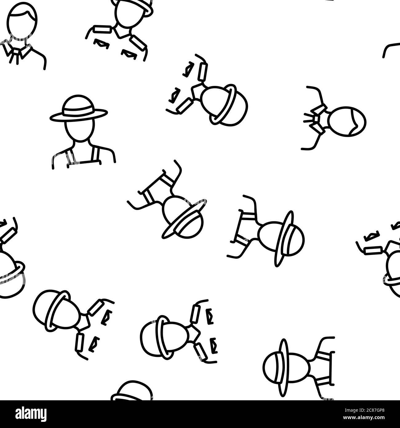 Occupation Vector Seamless Pattern Stock Vector Image & Art - Alamy