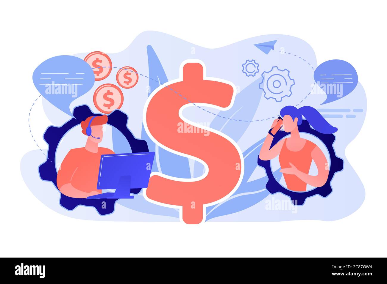 Conversational sales concept vector illustration Stock Vector Image ...