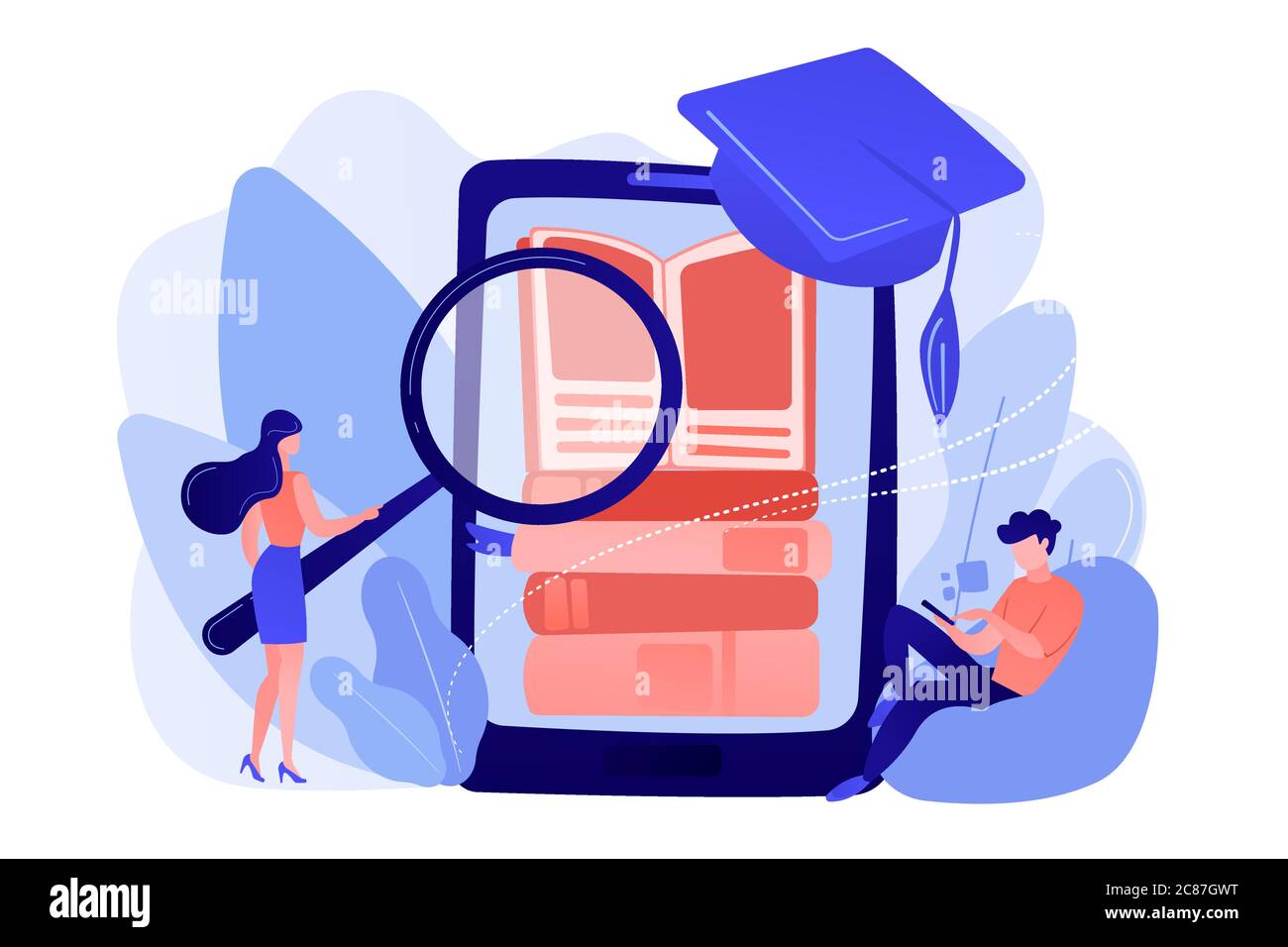 Mobile learning concept vector illustration Stock Vector Image & Art ...