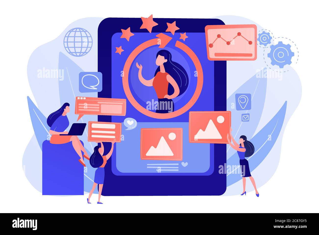 Social media manager pr Stock Vector Images - Alamy