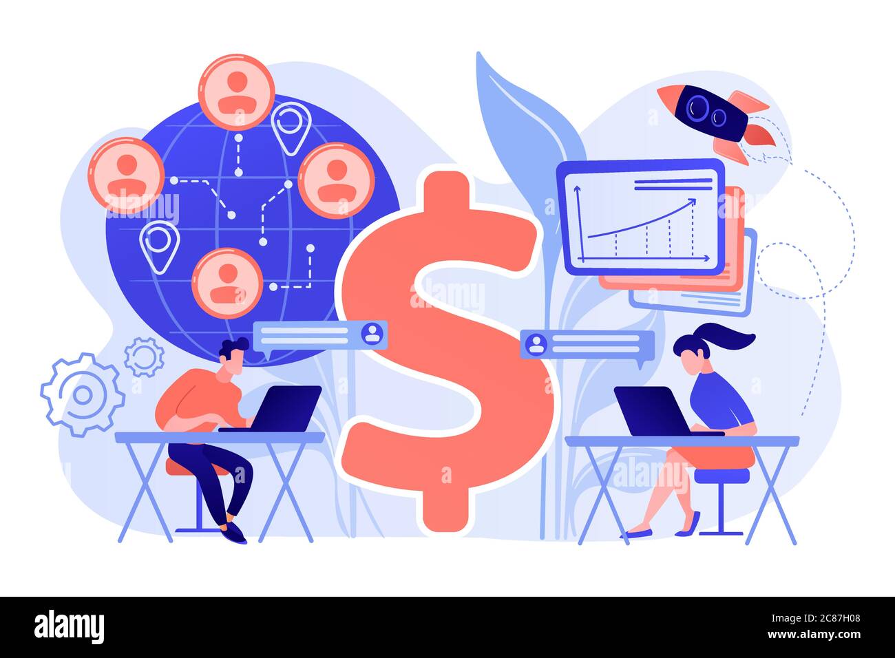 Virtual sales concept vector illustration Stock Vector Image & Art - Alamy