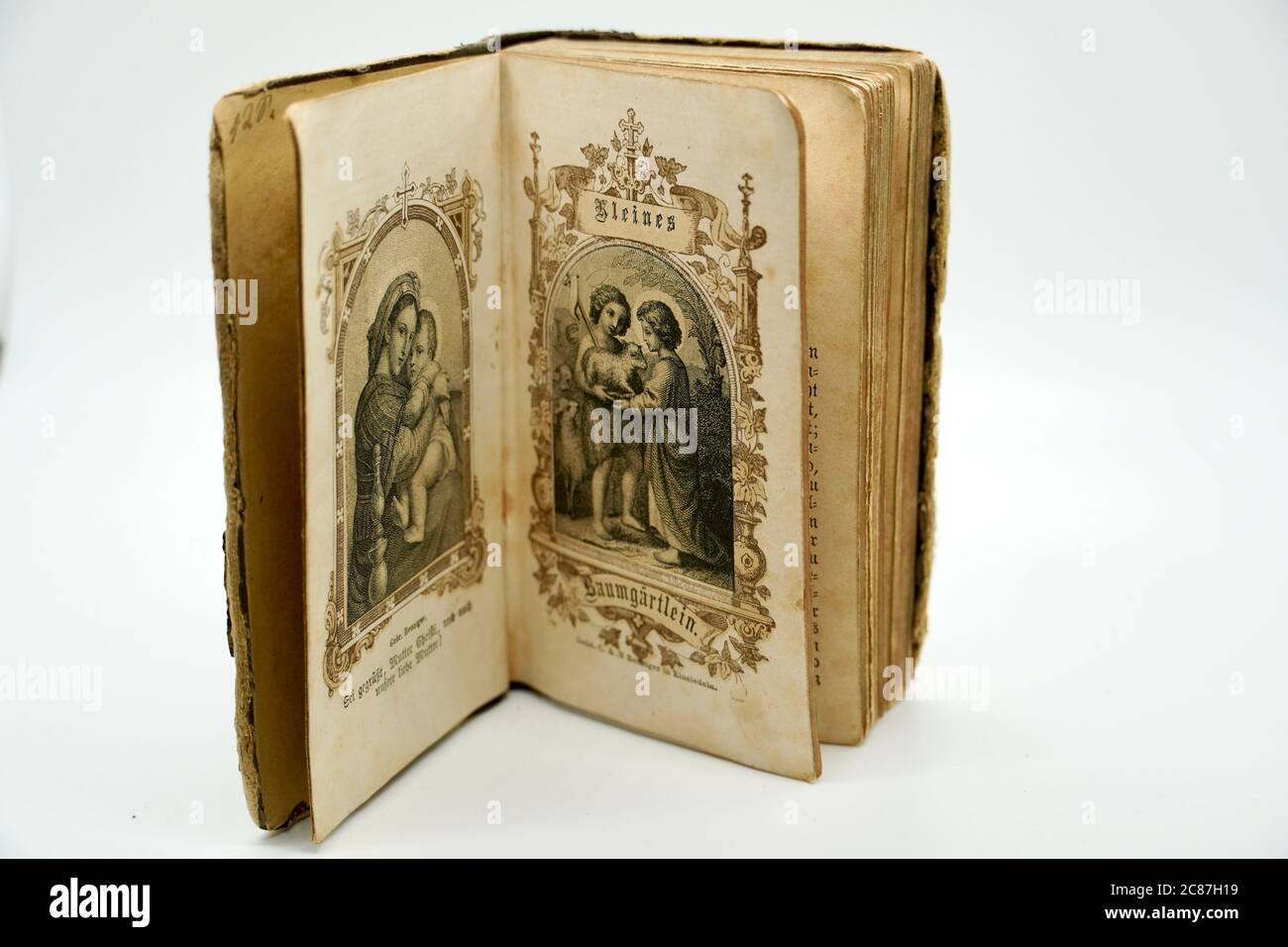 Antique old German Christian prayerbook Stock Photo - Alamy