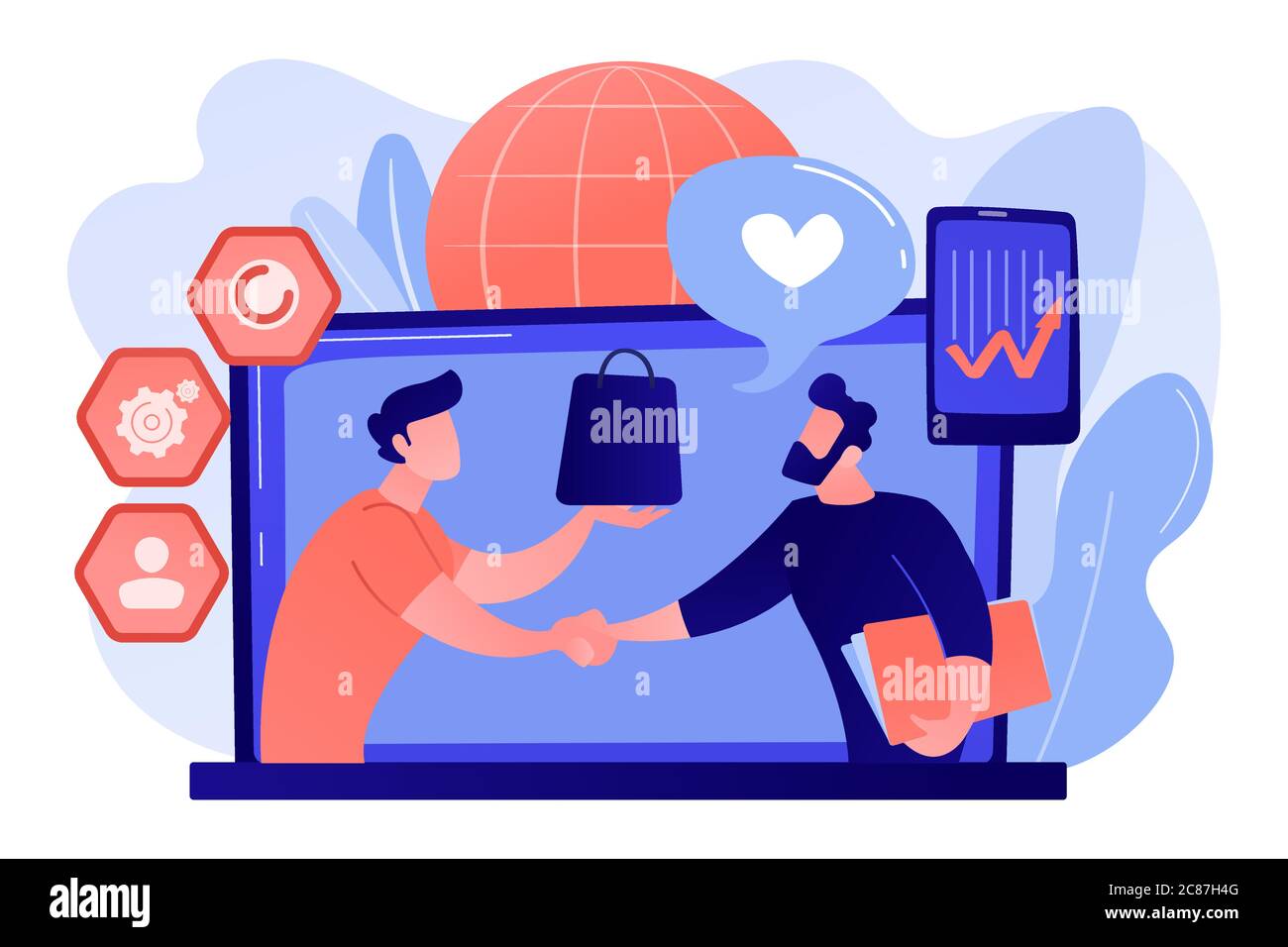 Customer Relationship Management concept vector illustration Stock ...