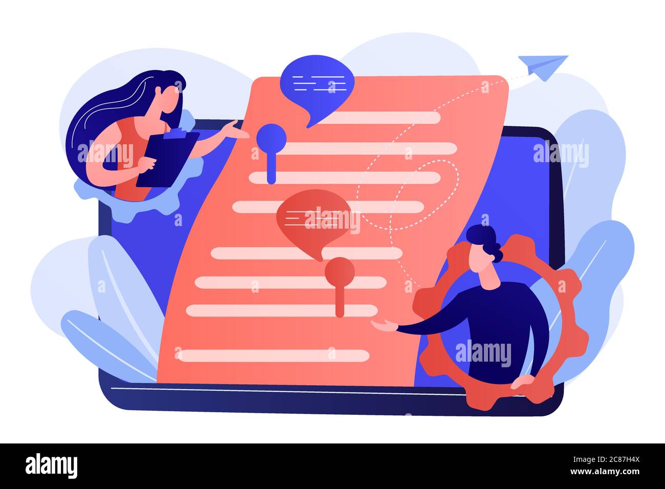 Shared document concept vector illustration Stock Vector Image & Art ...