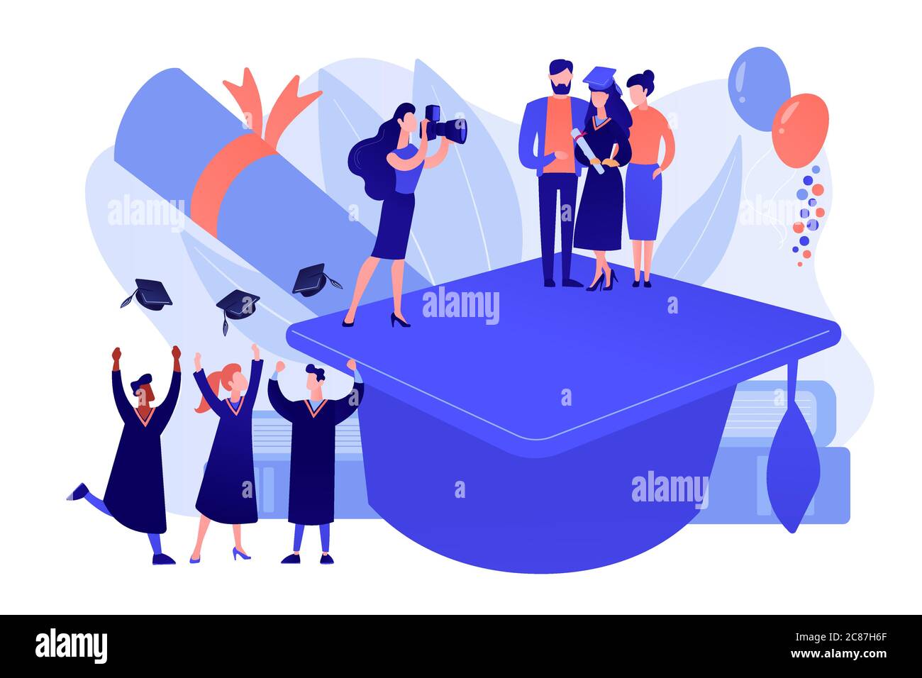 Graduation concept vector illustration Stock Vector Image & Art - Alamy