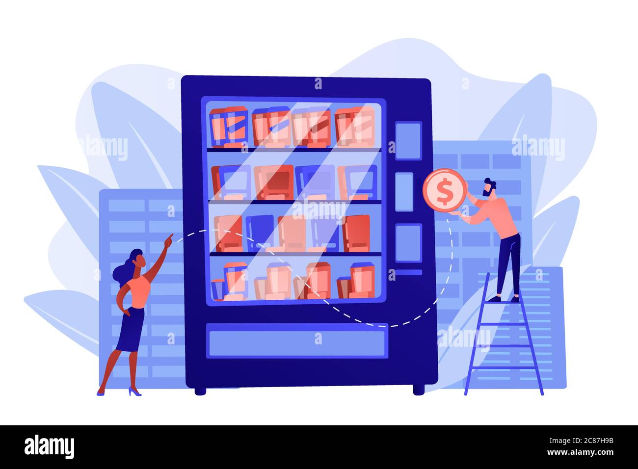 Food vending machine selling Cut Out Stock Images & Pictures - Alamy