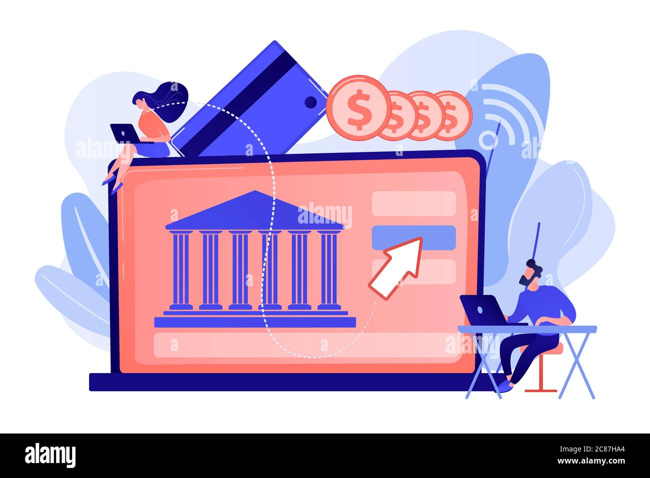 Open banking platform concept vector illustration Stock Vector Image ...