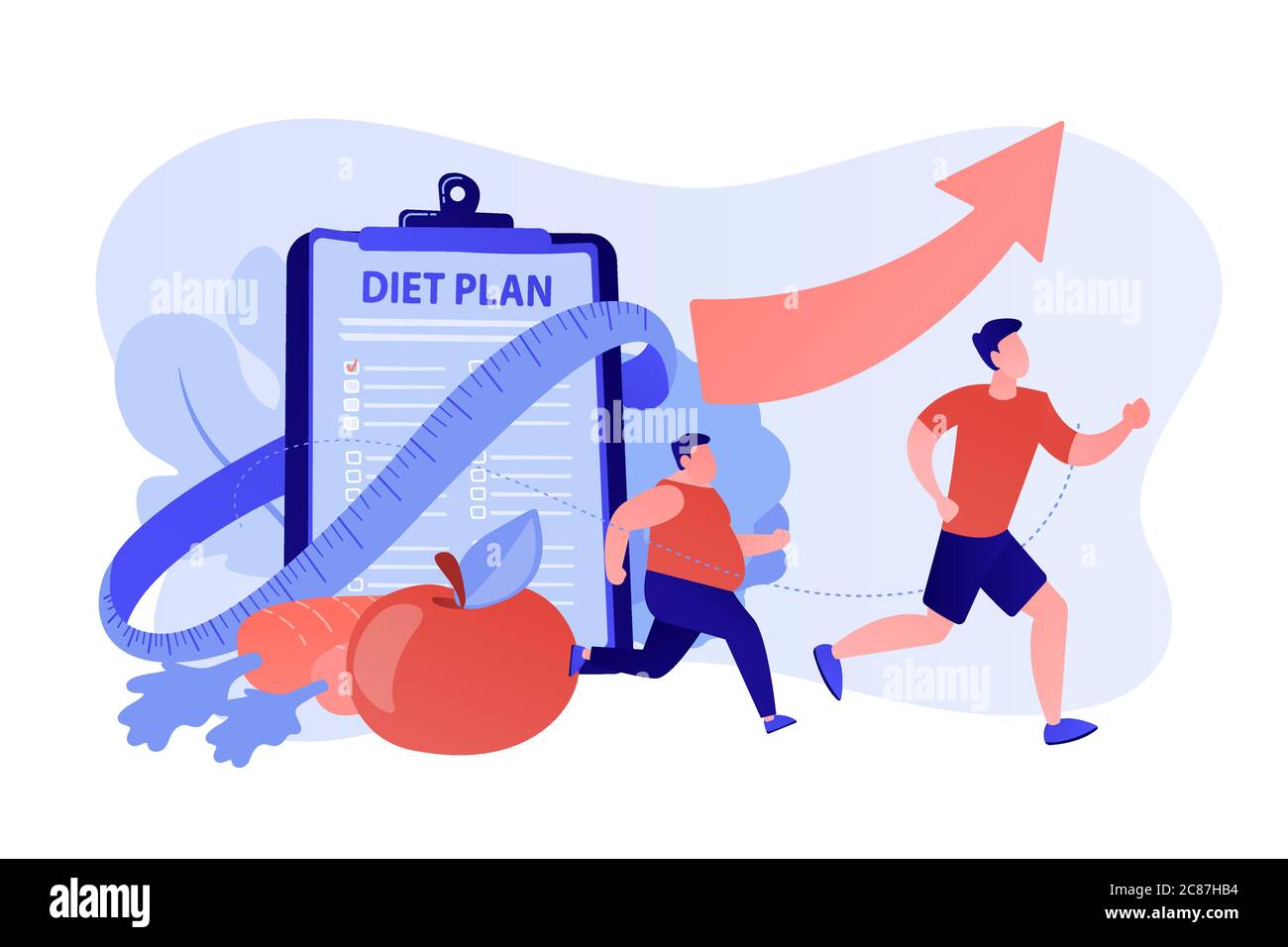 Weight loss diet concept vector illustration Stock Vector Image & Art ...