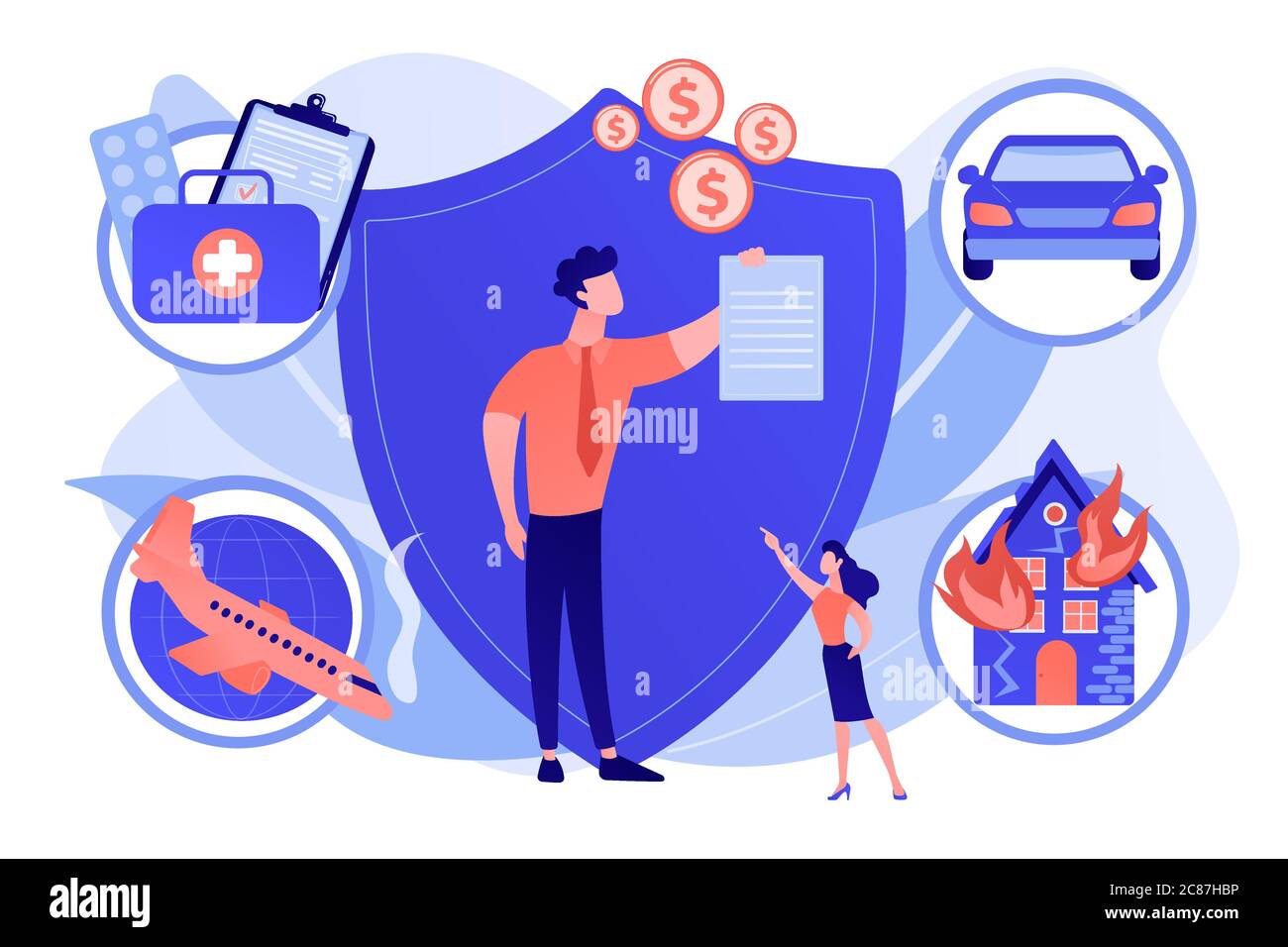 Insurance broker concept vector illustration Stock Vector Image & Art ...