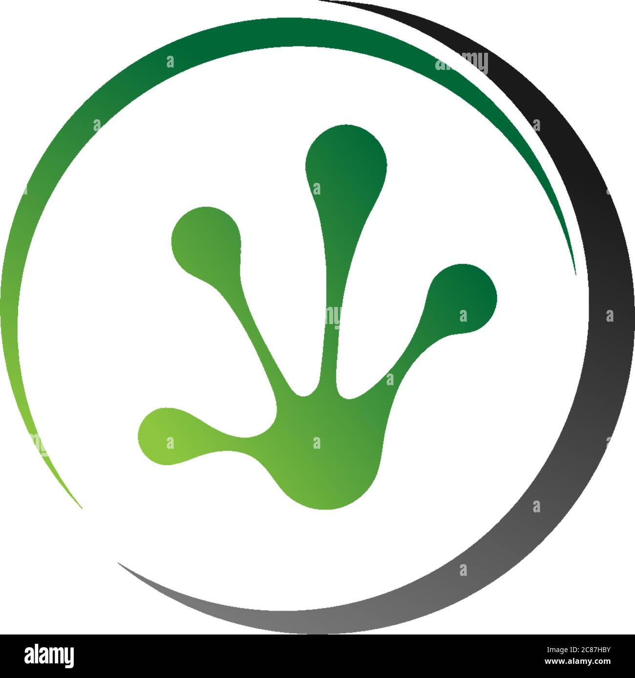 Hand frog print logo icon vector template Stock Vector Image & Art - Alamy