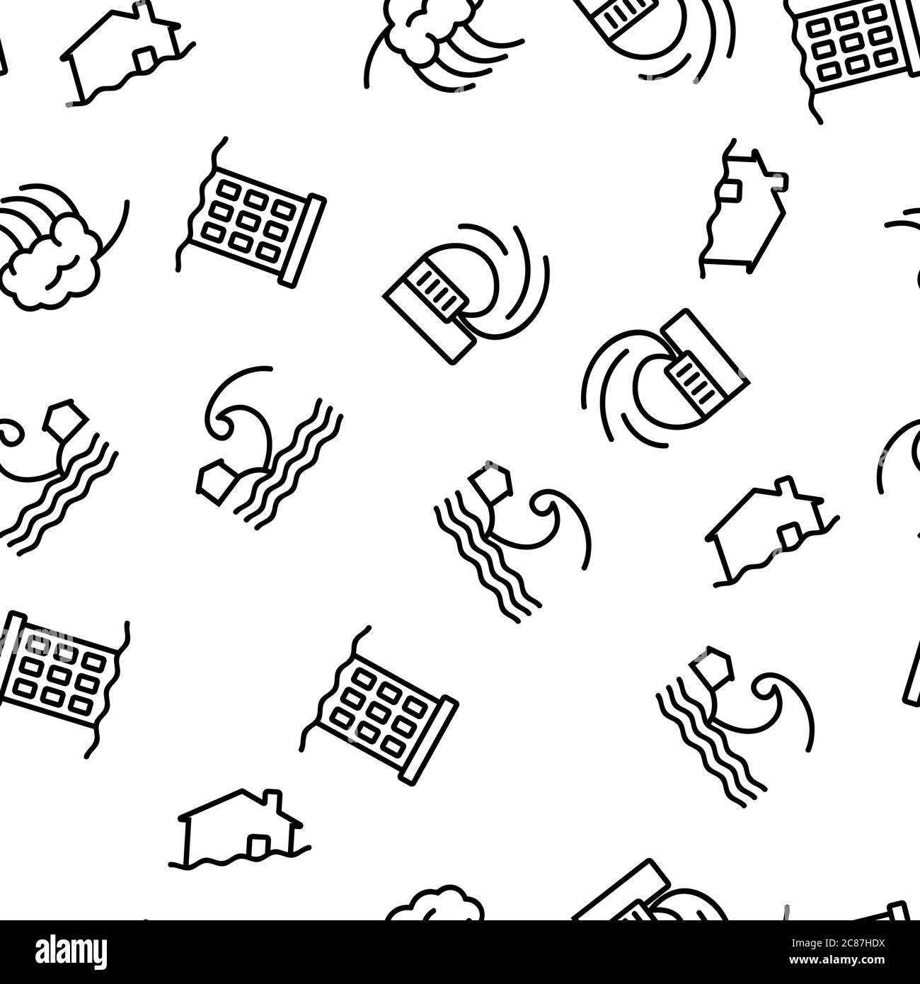 Tsunami Wave Vector Seamless Pattern Stock Vector Image & Art - Alamy