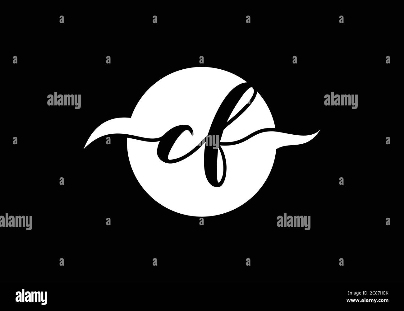 Initial Monogram Letter C F Logo Design Vector Template. C F Letter Logo Design Stock Vector ...