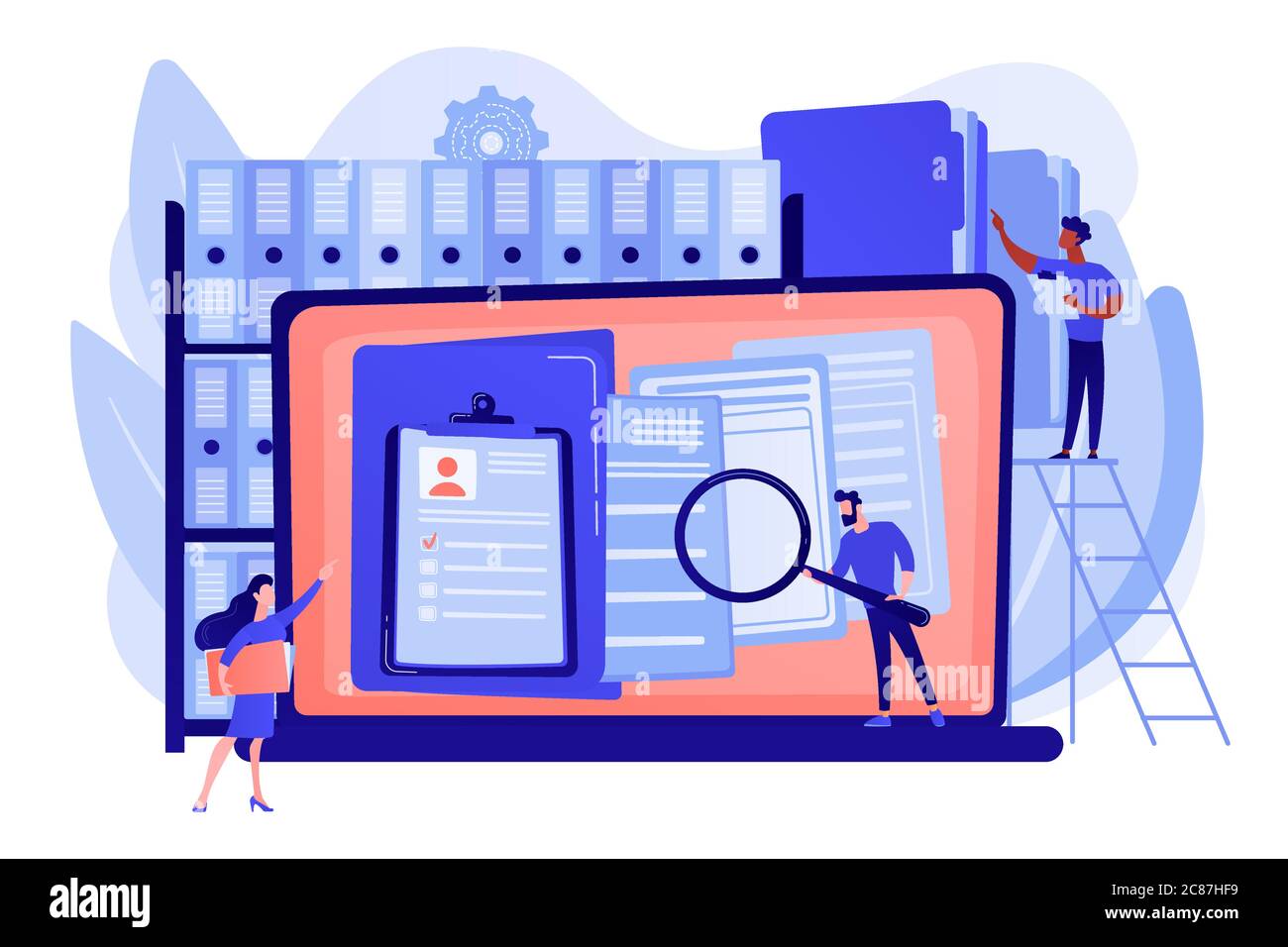 Records management concept vector illustration Stock Vector Image & Art ...