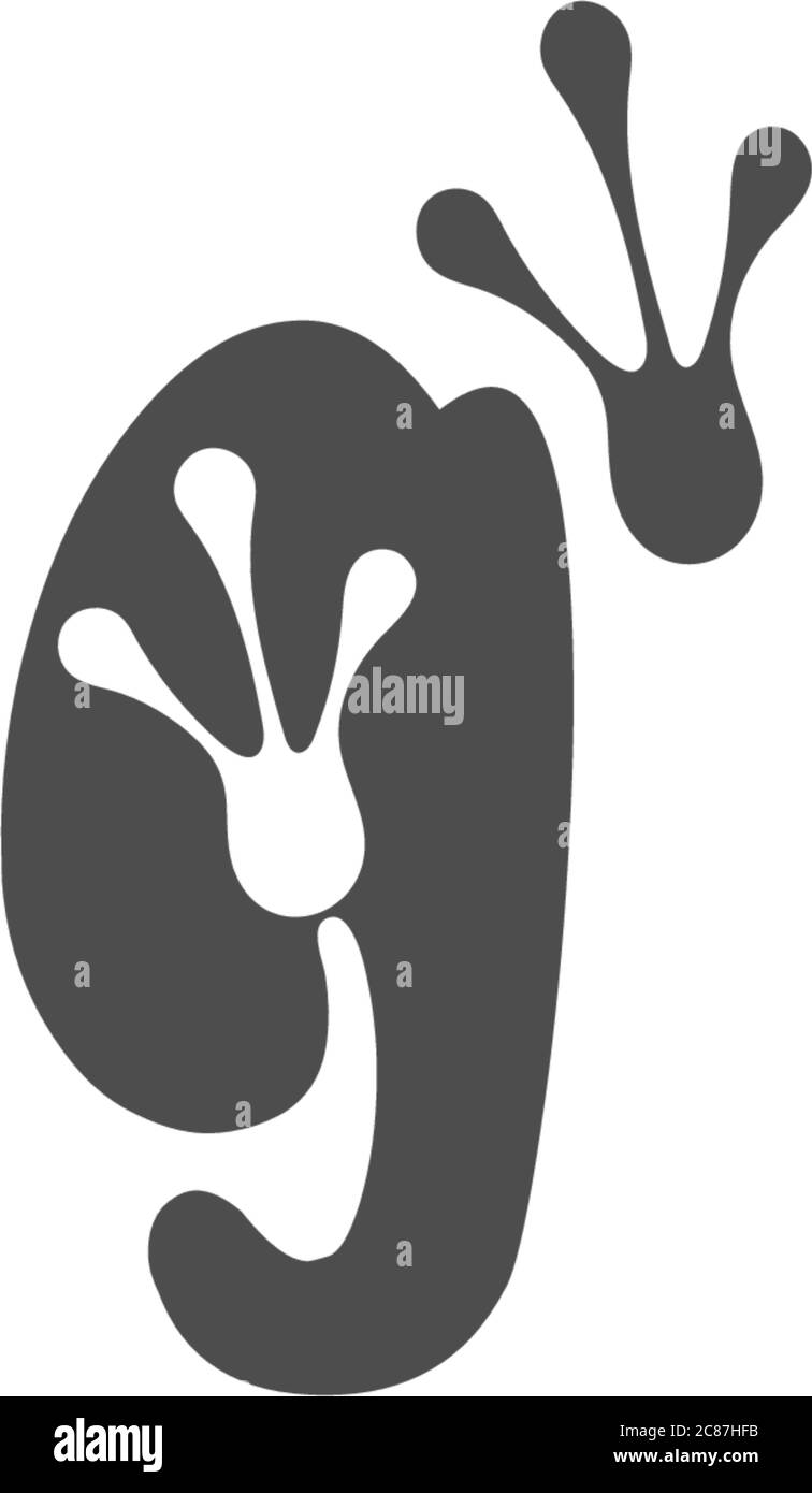 Hand frog print logo icon vector template Stock Vector Image & Art - Alamy
