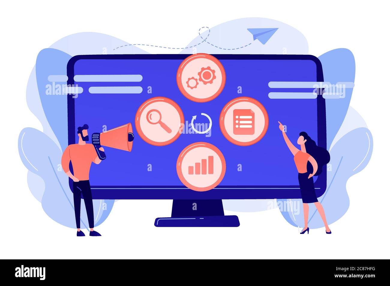 Marketing campaign management concept vector illustration Stock Vector ...