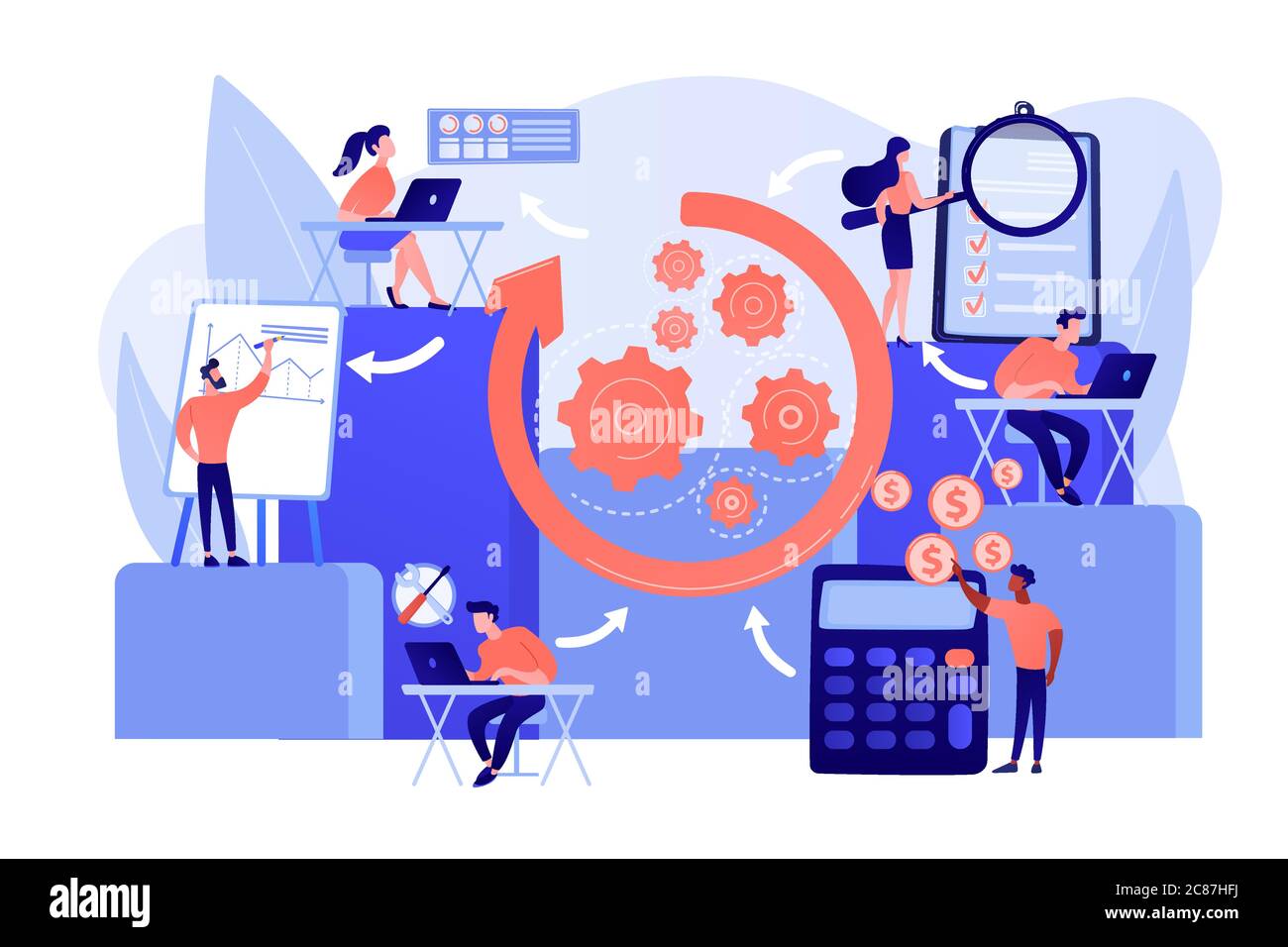 Workflow vector illustration Stock Vector Image & Art - Alamy