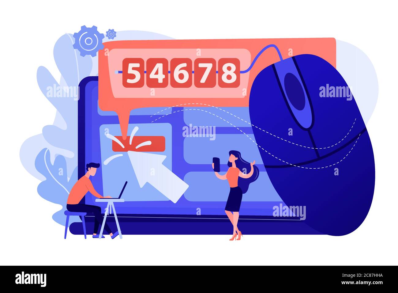 Click Tracking Concept Vector Illustration Stock Vector Image And Art Alamy