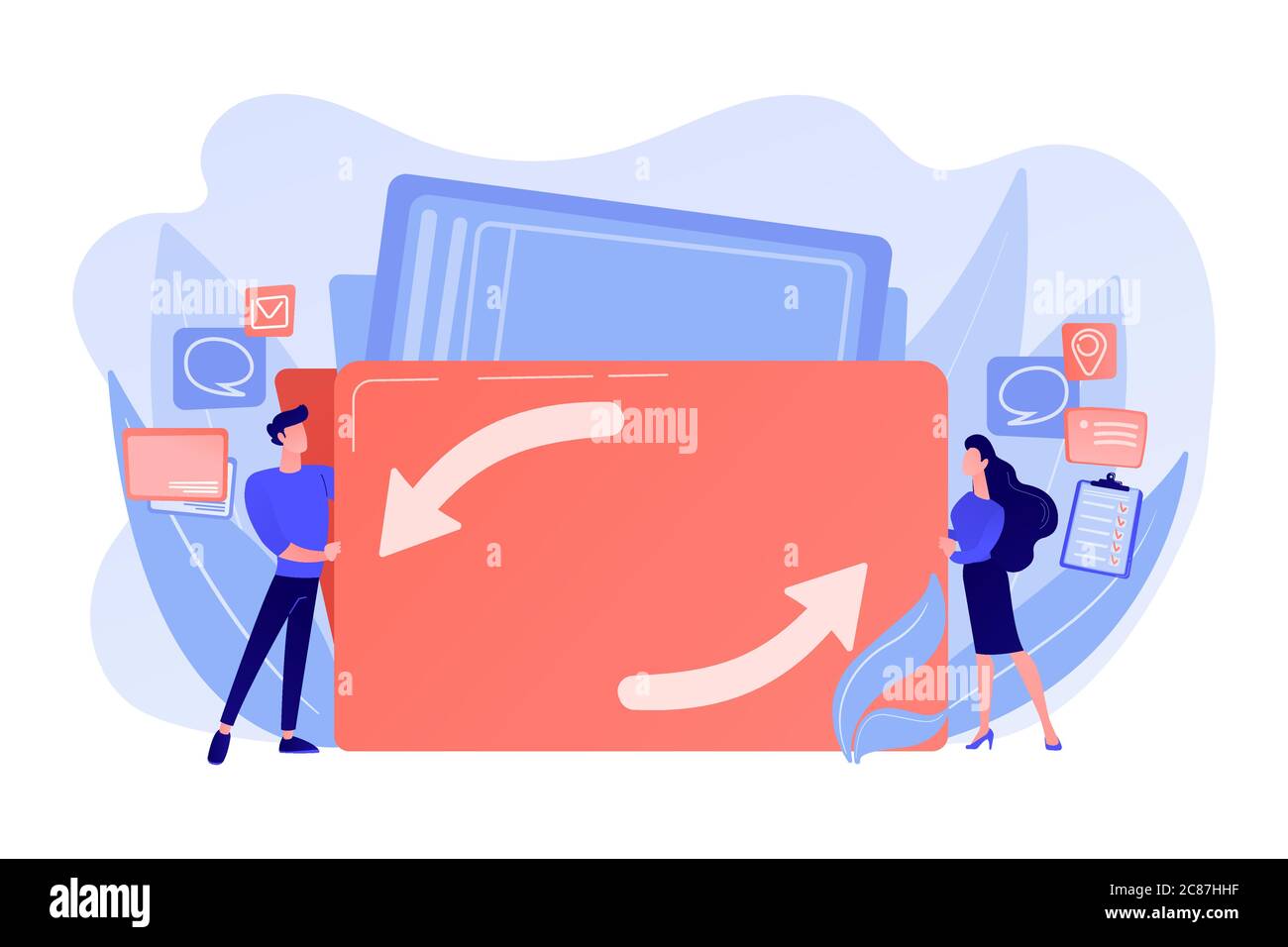 Job sharing concept vector illustration Stock Vector Image & Art - Alamy