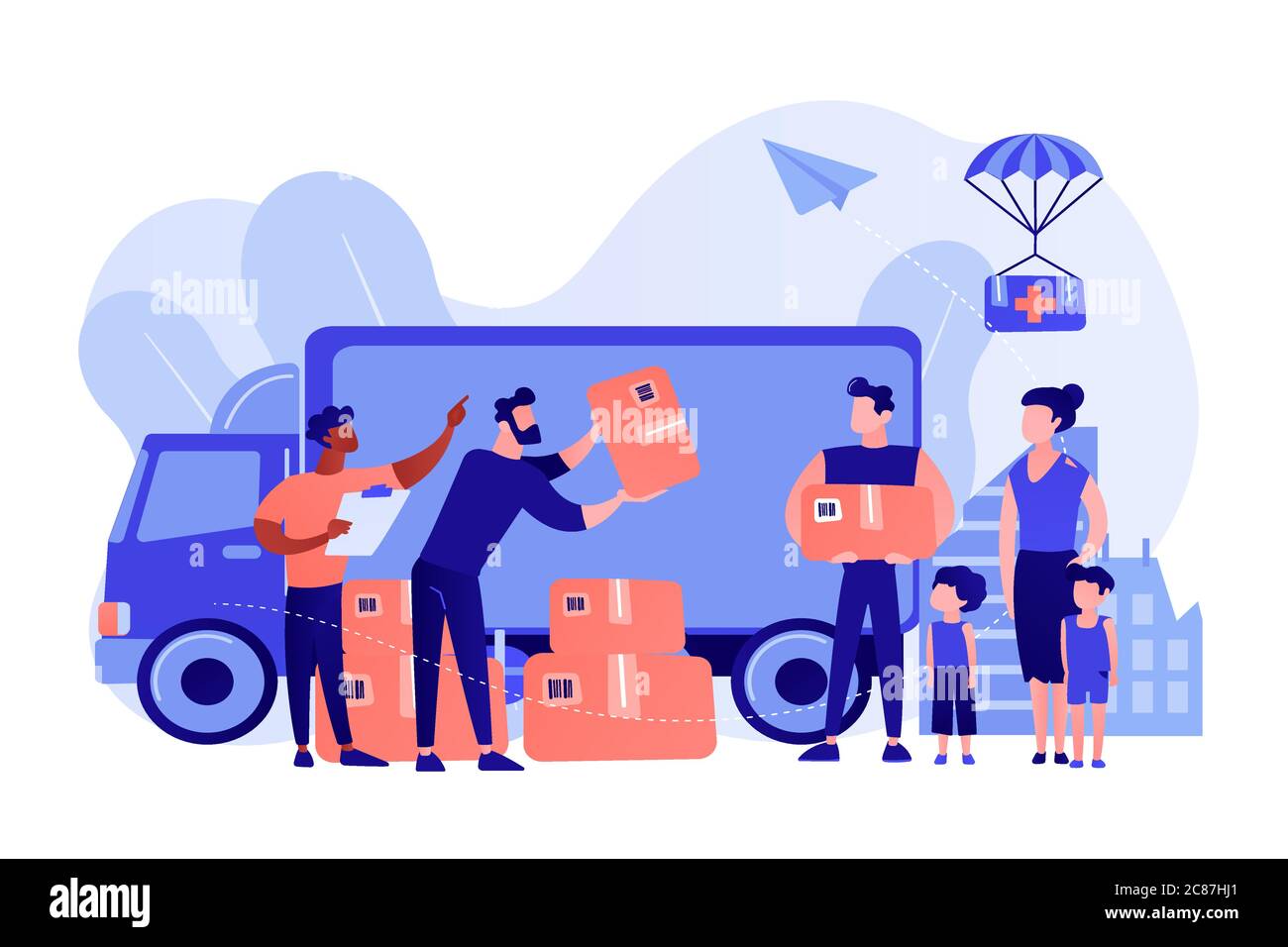 Humanitarian aid concept vector illustration Stock Vector Image & Art ...