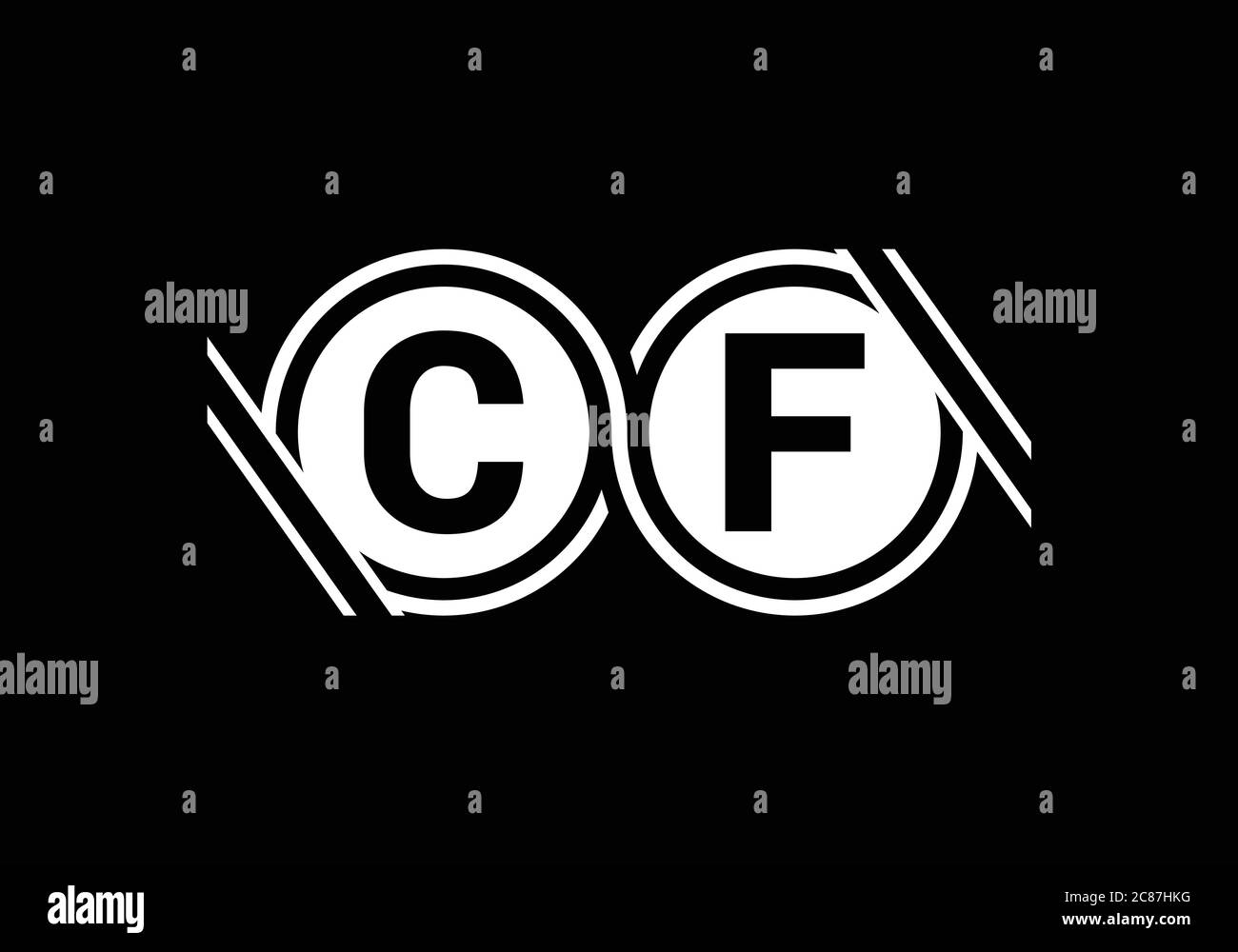 Initial Monogram Letter C F Logo Design Vector Template. C F Letter Logo Design Stock Vector ...