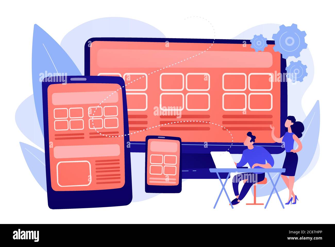 Responsive web design concept vector illustration Stock Vector Image ...