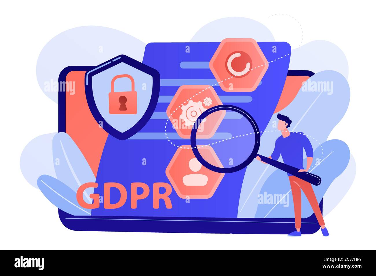 General data protection regulation concept vector illustration Stock ...