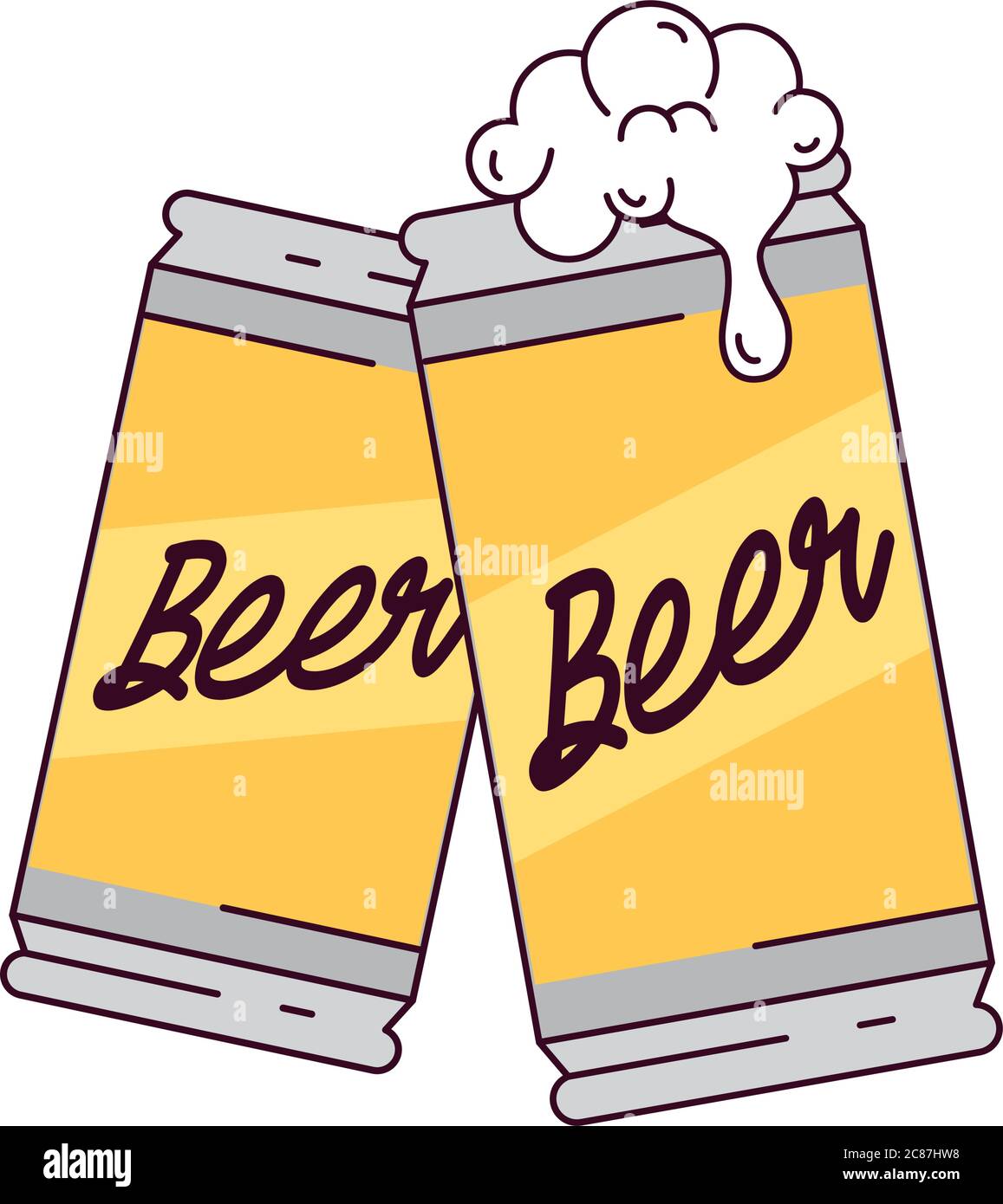 beer cans cheers, on white background Stock Vector Image & Art - Alamy