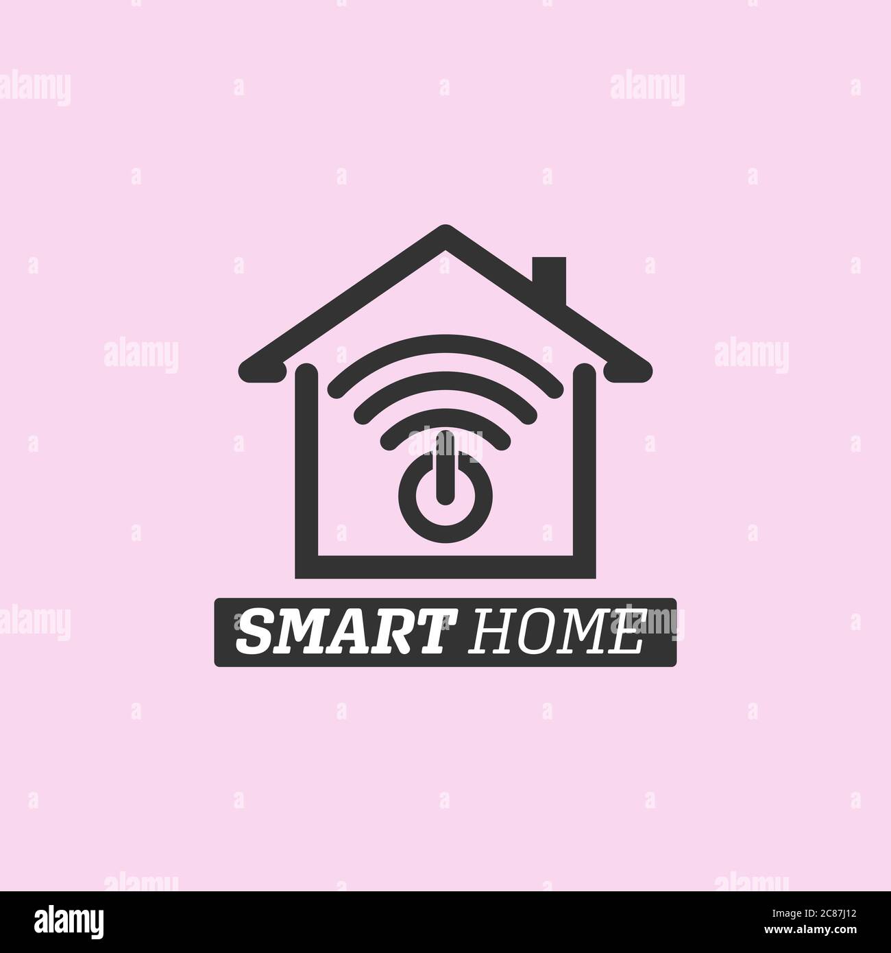SMART HOME. Simple vector icon isolated on a white background for ...