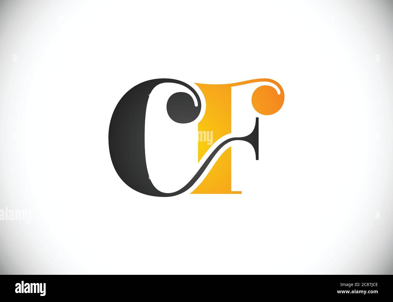 Initial Monogram Letter C F Logo Design Vector Template. C F Letter Logo Design Stock Vector ...
