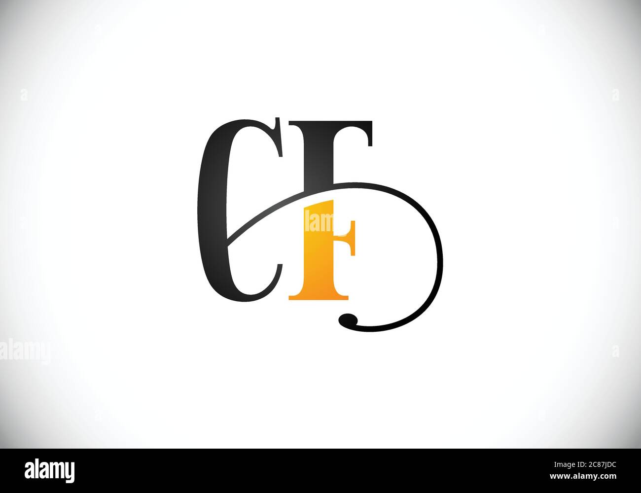 Initial Monogram Letter C F Logo Design Vector Template. C F Letter ...
