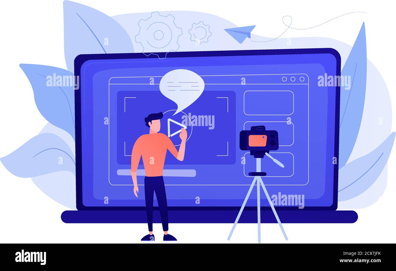 Vlog concept vector illustration Stock Vector Image & Art - Alamy