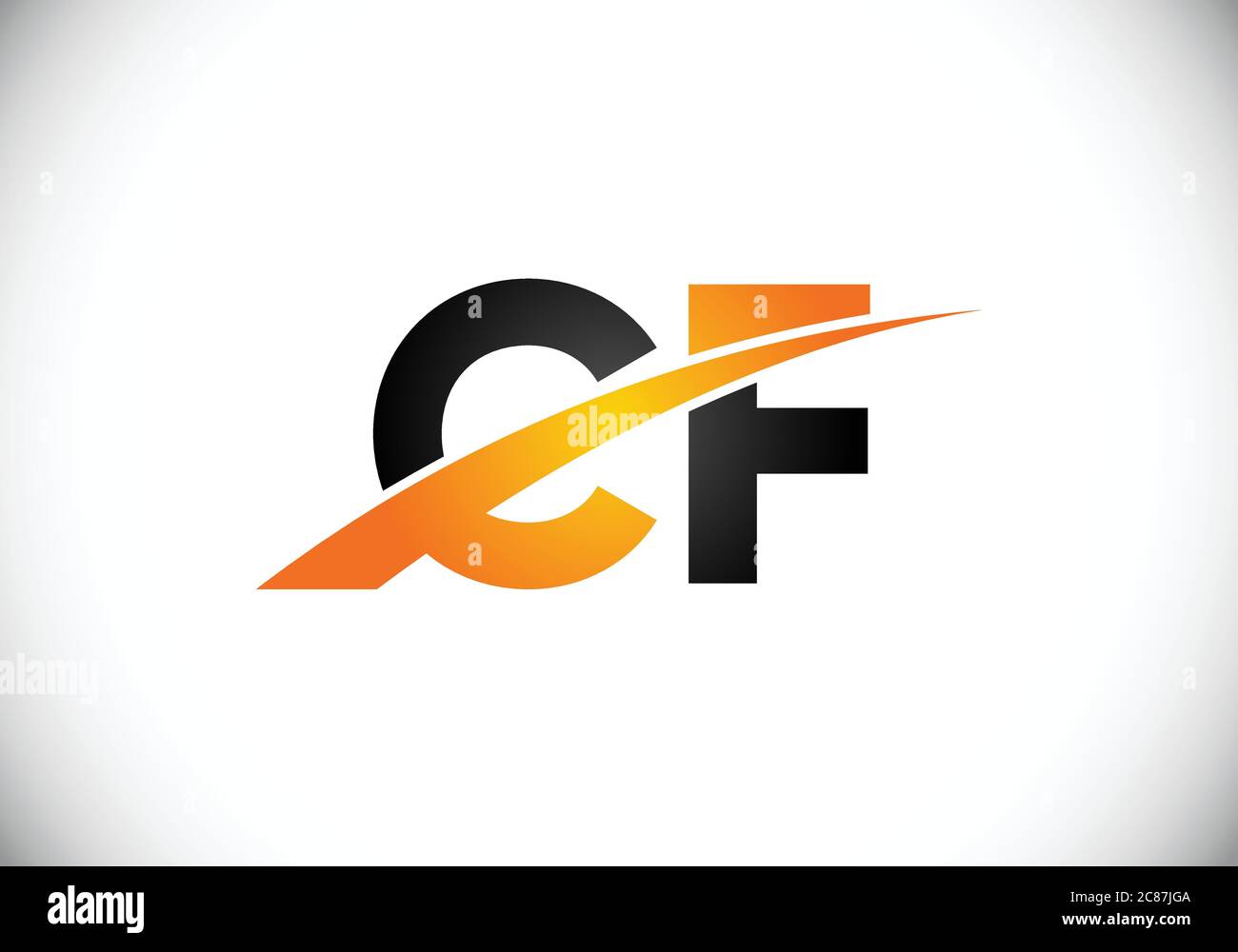 Initial Monogram Letter C F Logo Design Vector Template. C F Letter ...