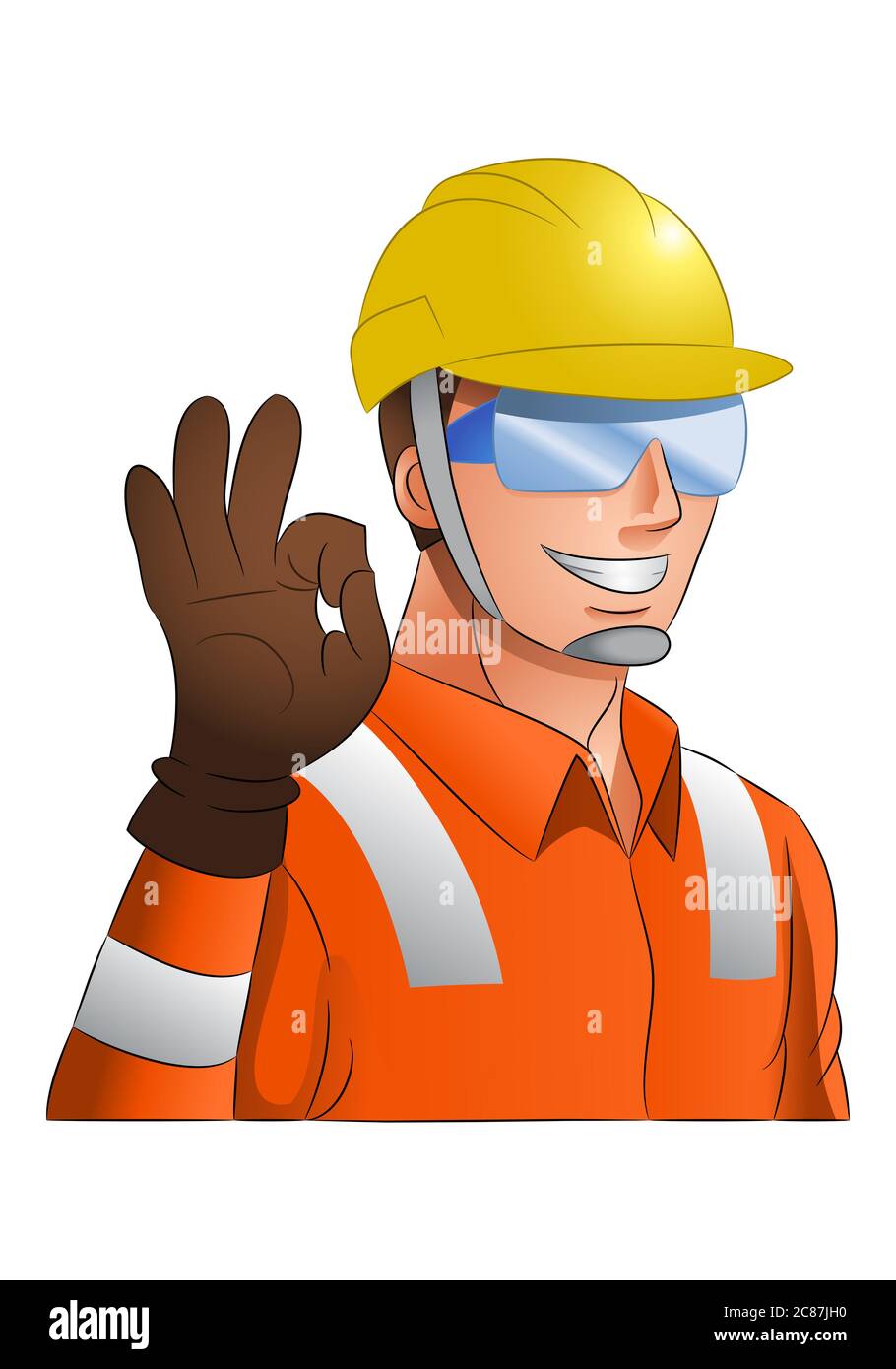 illustration of the worker make sure your work equipmet works well for ...