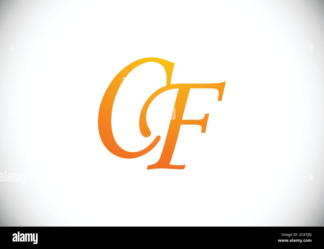 Initial Monogram Letter C F Logo Design Vector Template. C F Letter ...