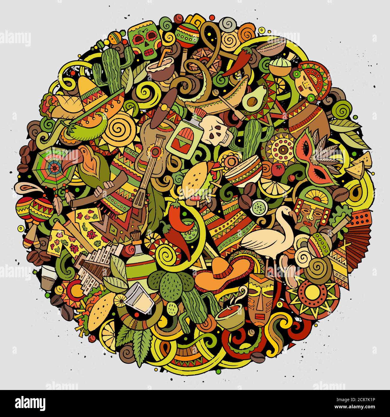 Taco color element cartoon hi-res stock photography and images - Alamy