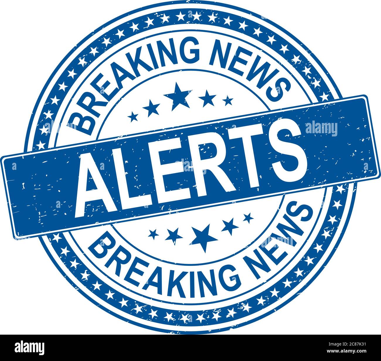 BREAKING NEWS ALERT blue stamp text on white Stock Vector Image & Art ...