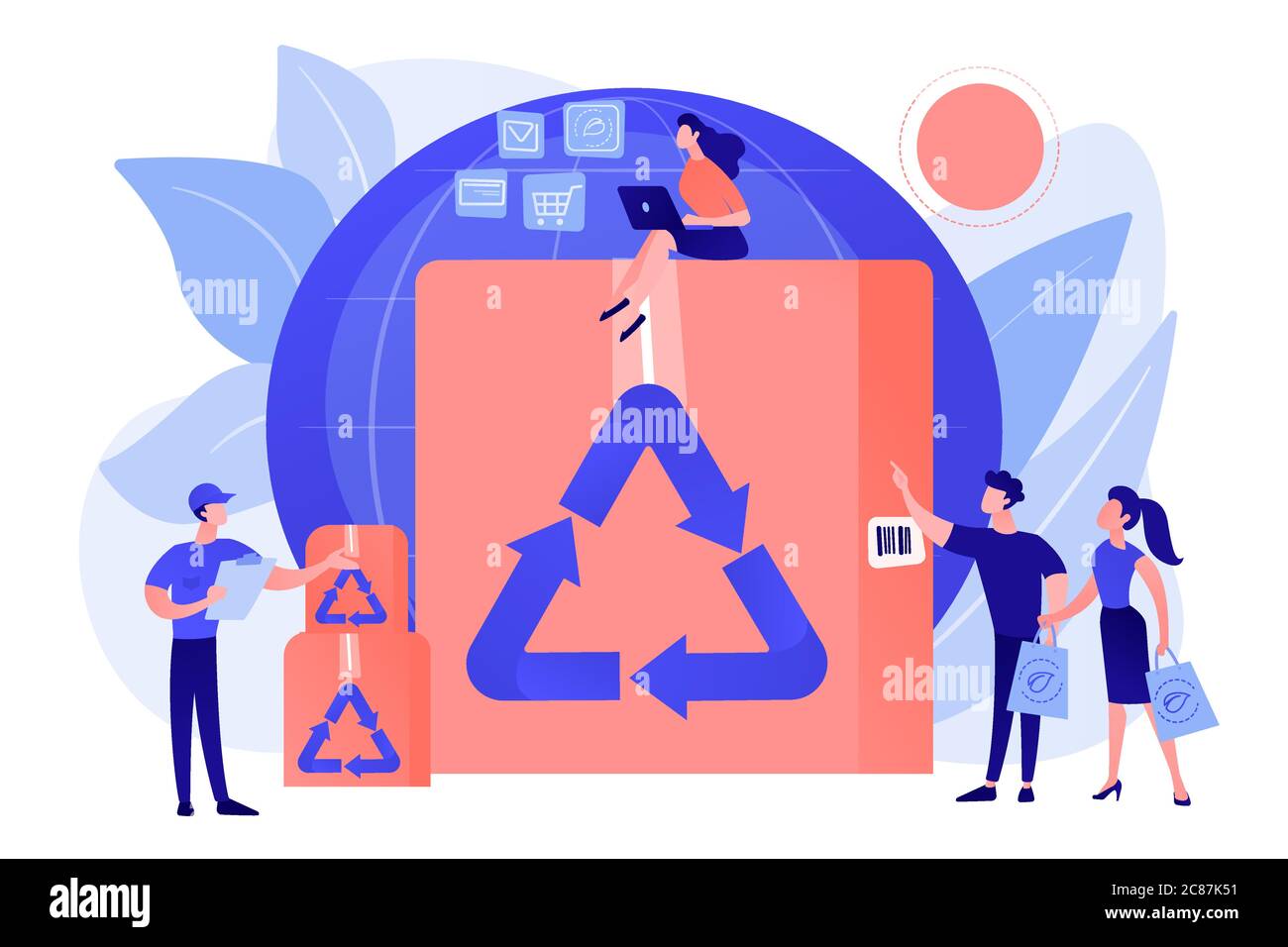 Low impact packaging concept vector illustration Stock Vector Image ...