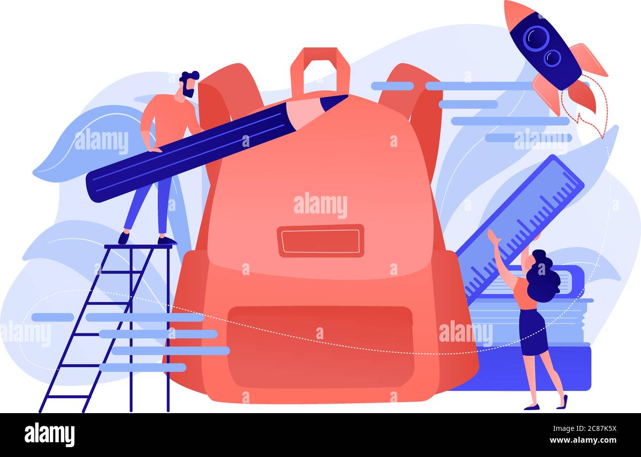 Back to school bash concept vector illustration Stock Vector Image ...