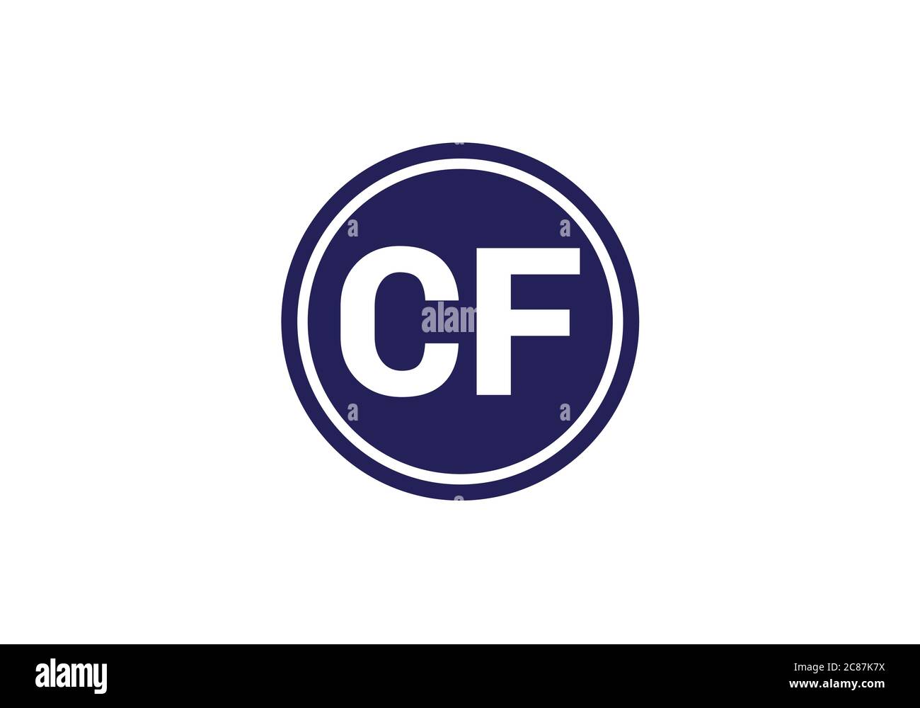 Initial Monogram Letter C F Logo Design Vector Template. C F Letter ...