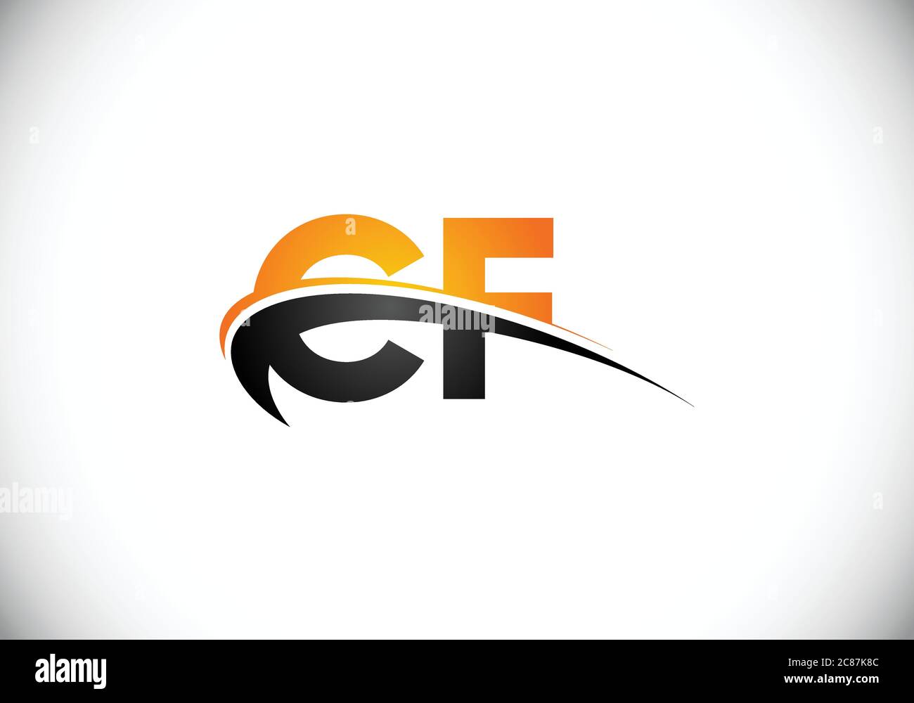 Initial Monogram Letter C F Logo Design Vector Template. C F Letter Logo Design Stock Vector ...
