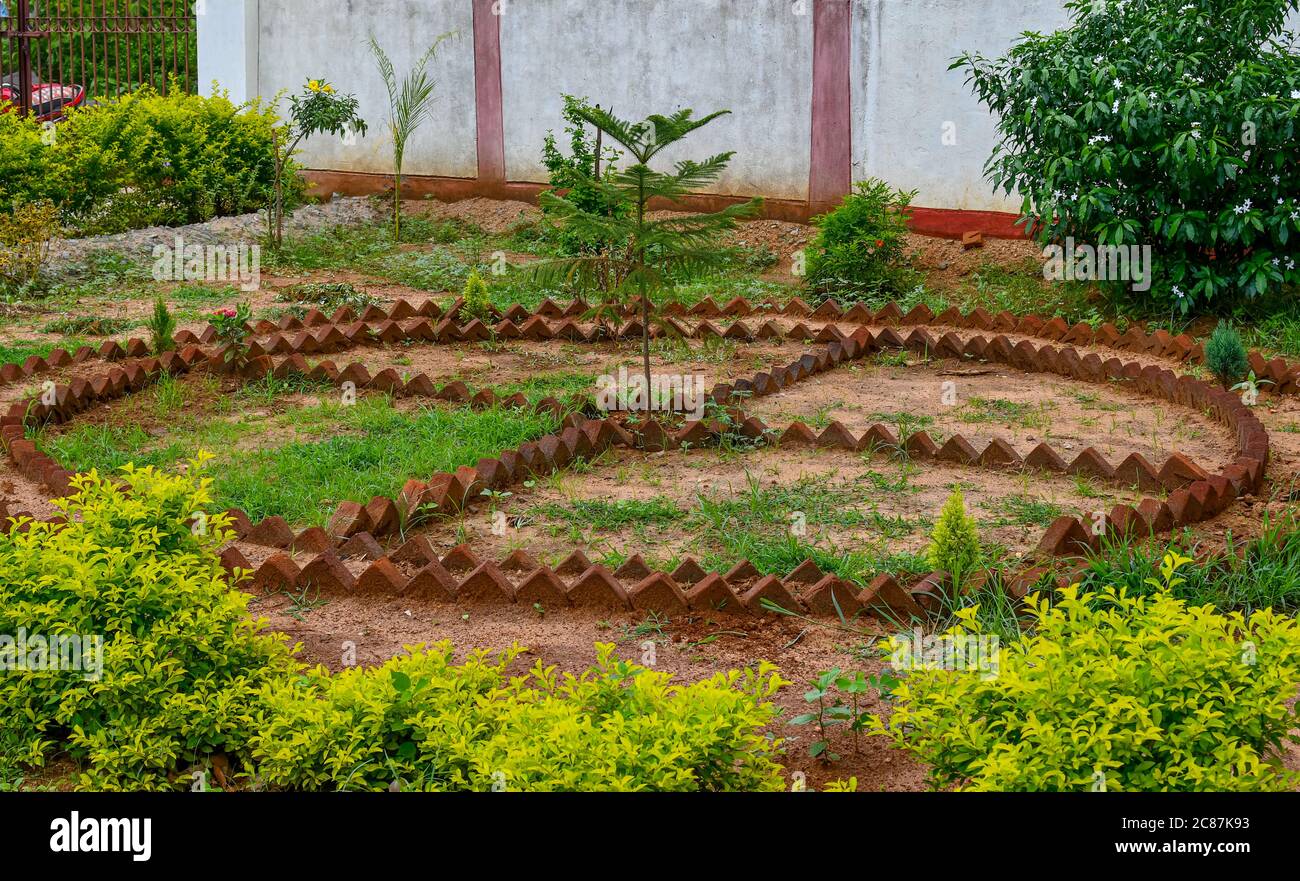 Beautiful Garden Decoration Image With Plenty Of Plants Stock Photo - Alamy