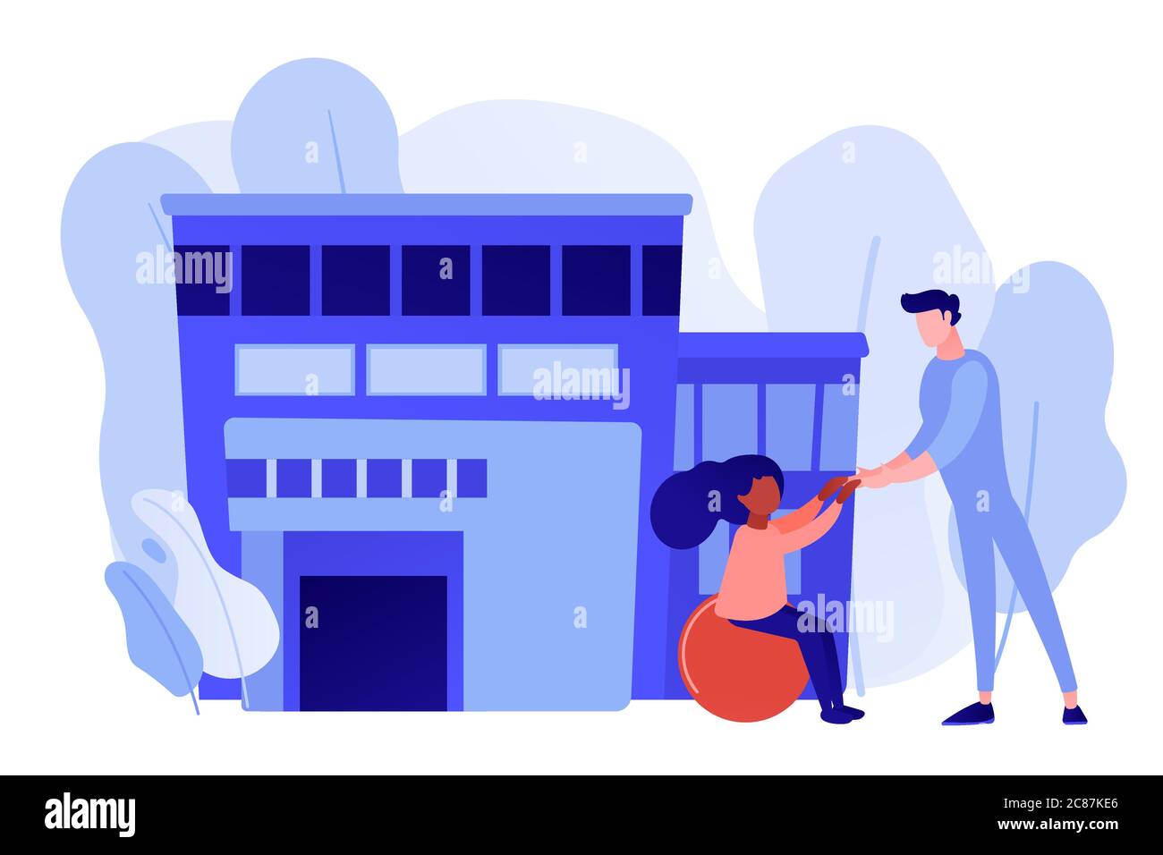 Children rehabilitation center concept vector illustration Stock Vector ...