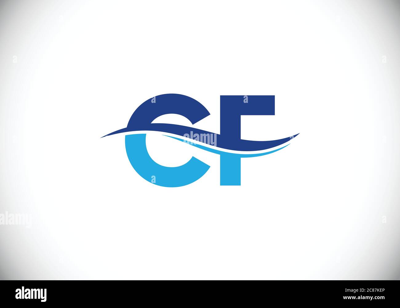 Initial Monogram Letter C F Logo Design Vector Template. C F Letter Logo Design Stock Vector ...