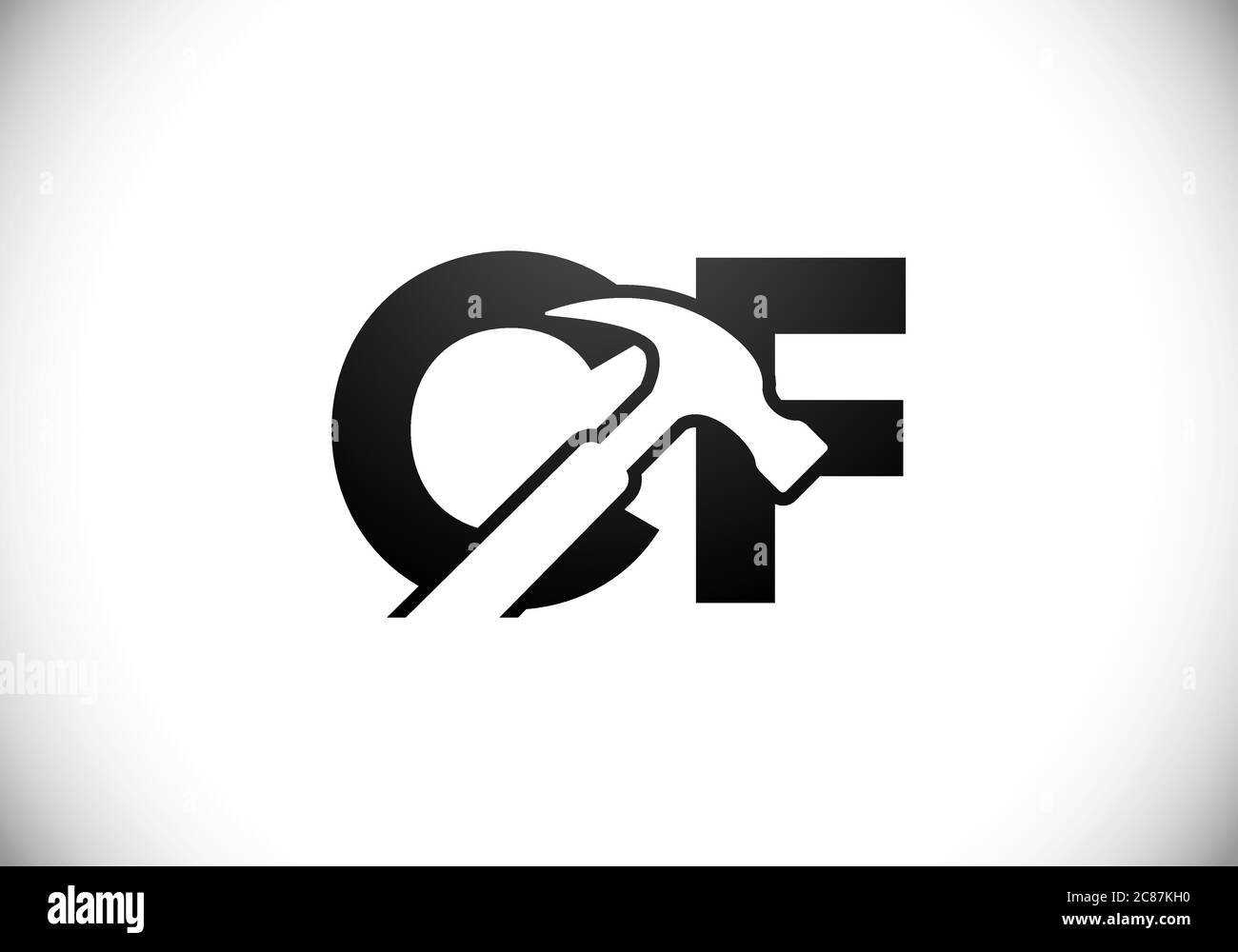 Initial Monogram Letter C F Logo Design Vector Template. C F Letter ...