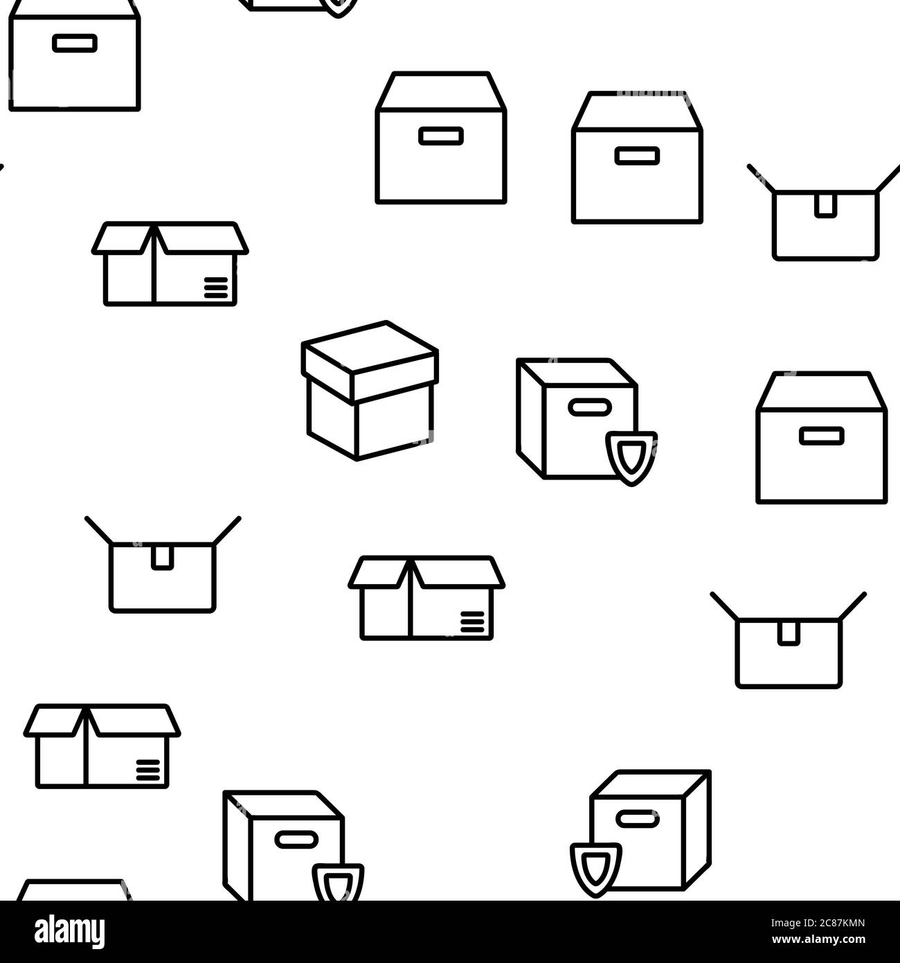 Box Carton Package Vector Seamless Pattern Stock Vector Image & Art - Alamy
