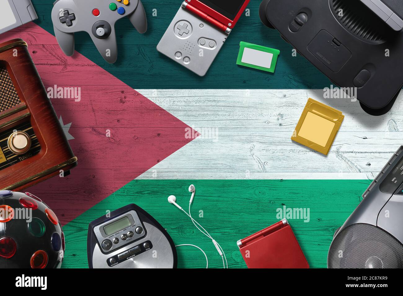Jordan retro gaming concept. A collection of retro video game ...