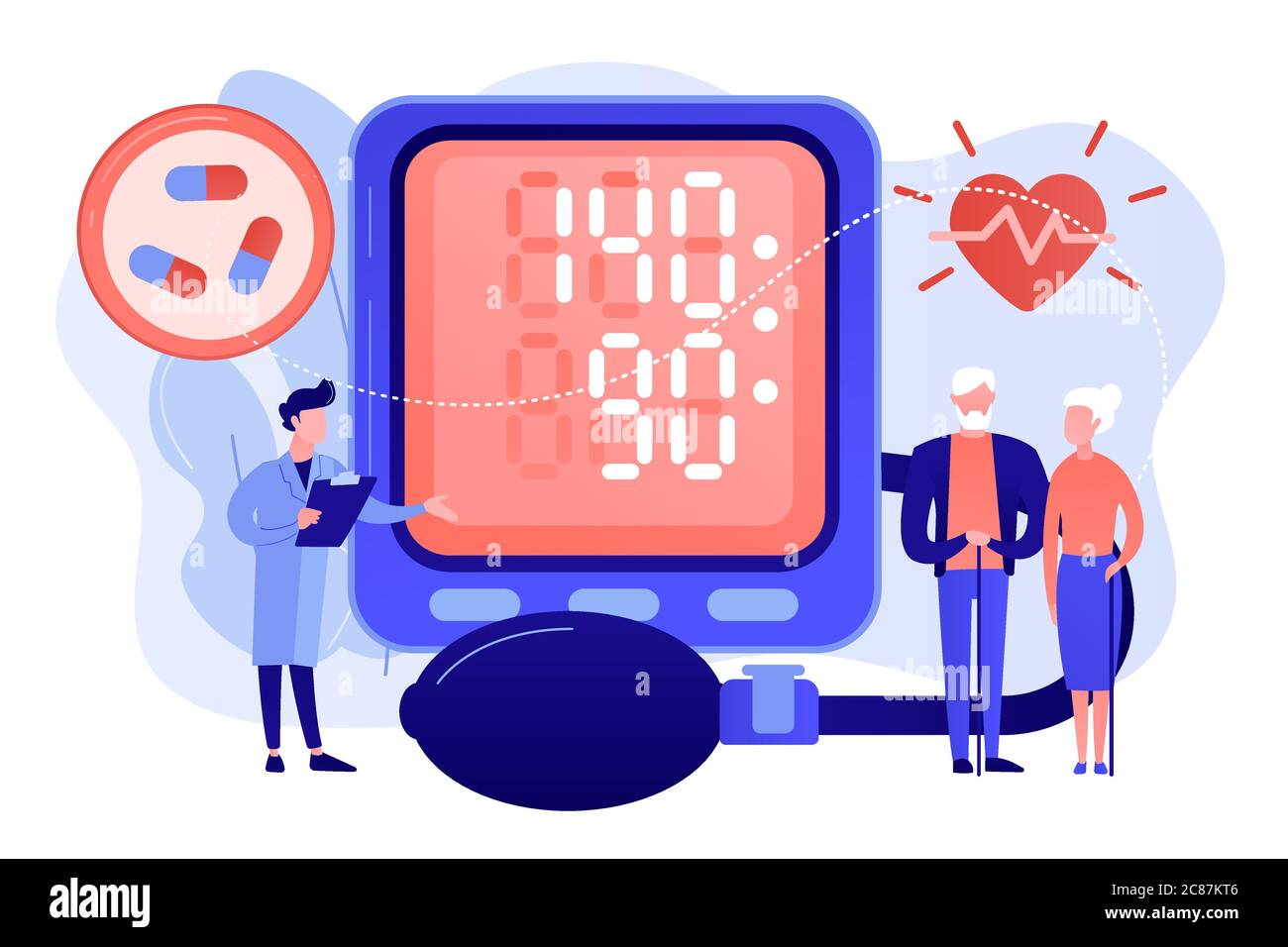 High blood pressure concept vector illustration Stock Vector Image ...