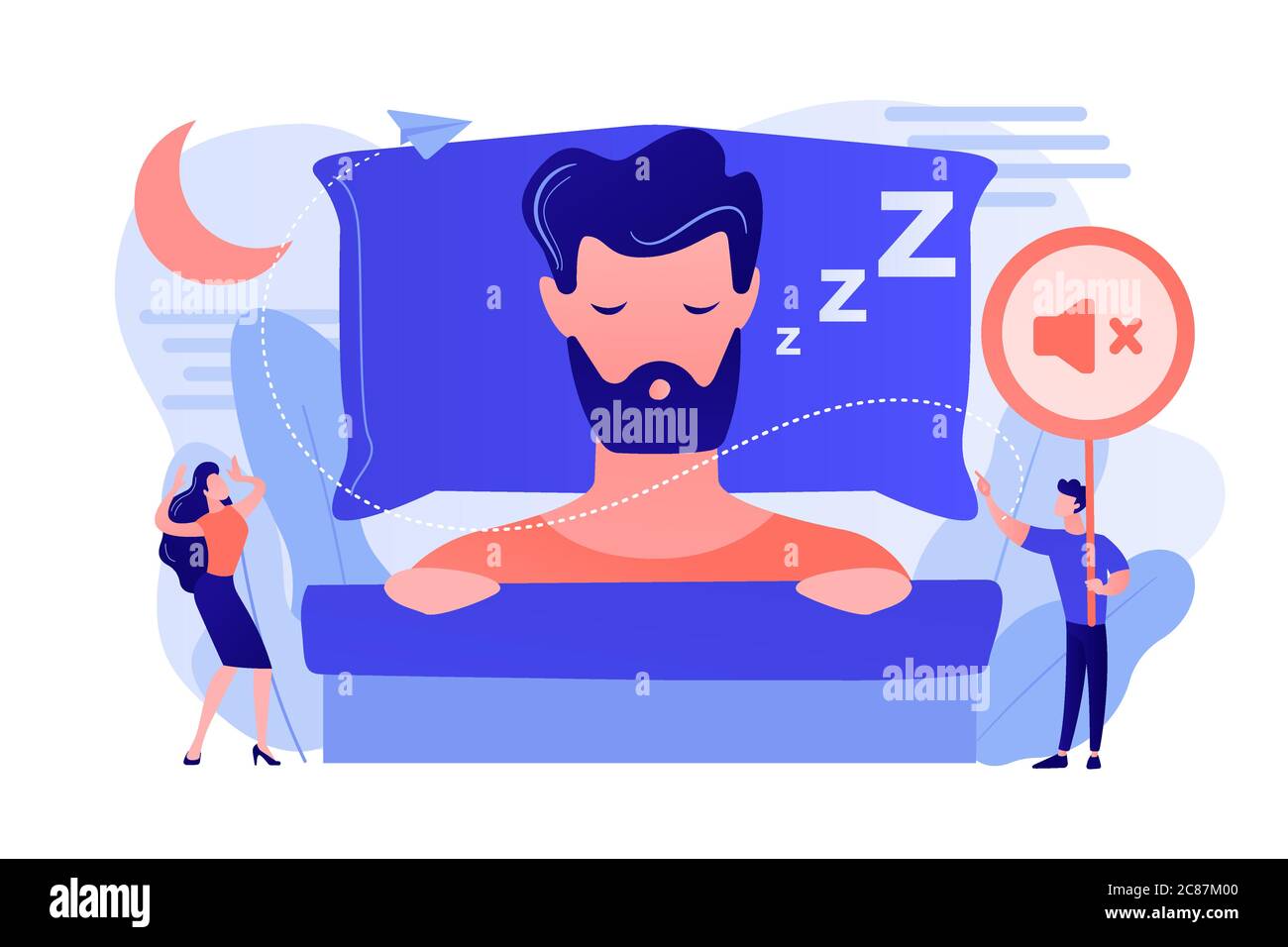 Night snoring concept vector illustration Stock Vector Image & Art - Alamy