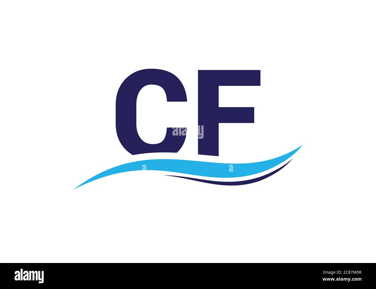 Initial Monogram Letter C F Logo Design Vector Template. C F Letter ...